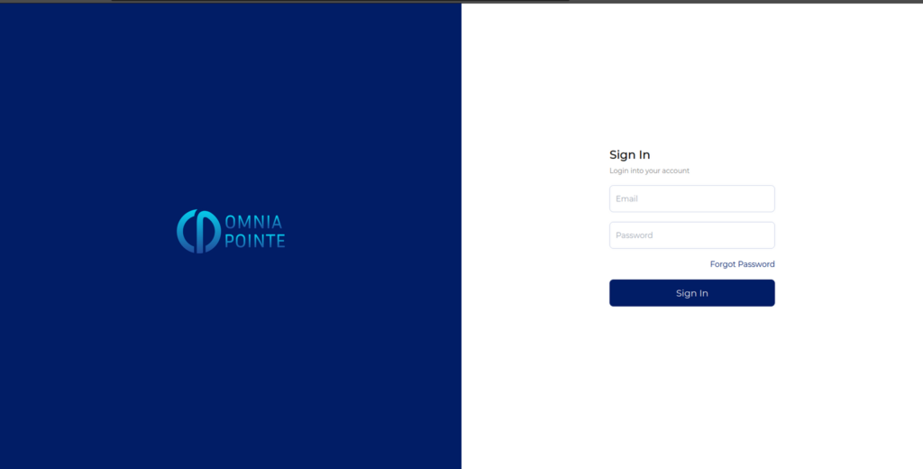 Estate Admin Login Page – Omnia Pointe